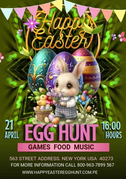 Plantilla de Easter Egg Hunt Flyer | PosterMyWall