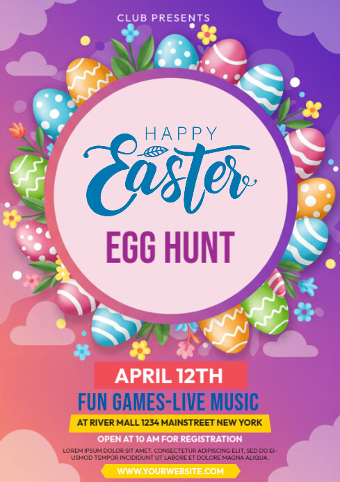 Easter Egg Hunt Flyer Template | PosterMyWall