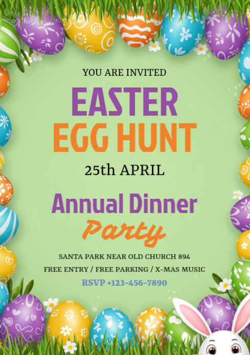 Easter Egg Hunt Flyer Template | PosterMyWall