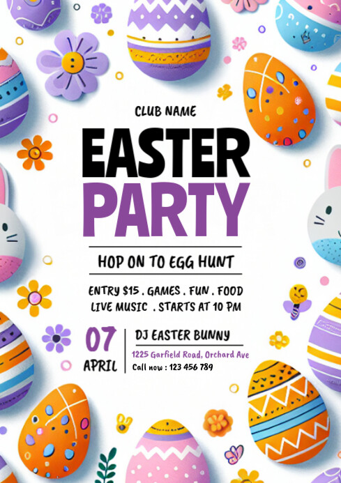 Easter Egg Hunt Flyer Template | PosterMyWall