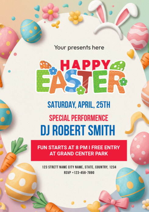 Easter Egg Hunt Flyer Template | PosterMyWall