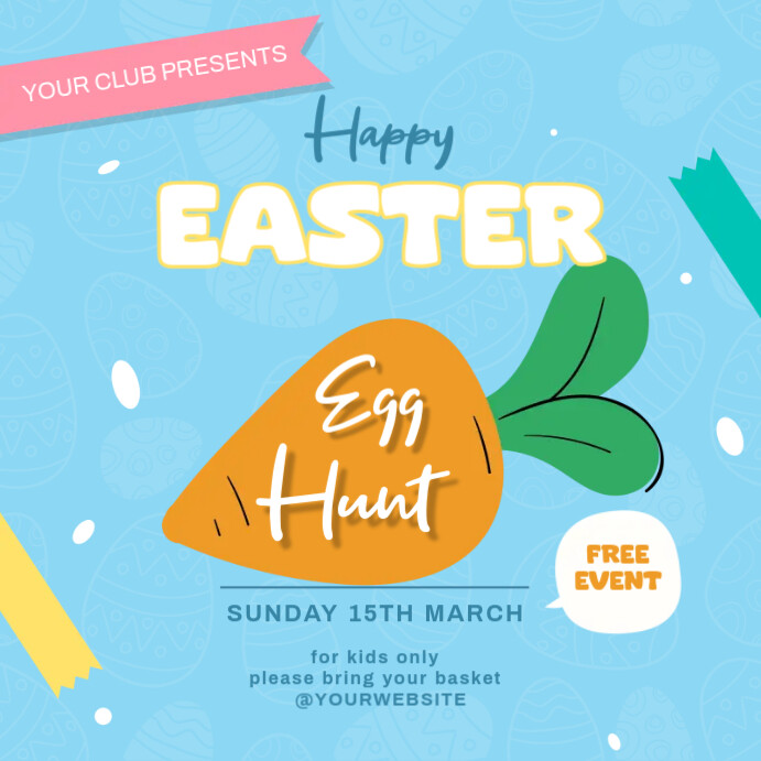 Plantilla de Easter Egg Hunt IG Post | PosterMyWall
