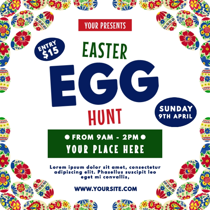 Easter Egg Hunt Instagram Post Template | PosterMyWall