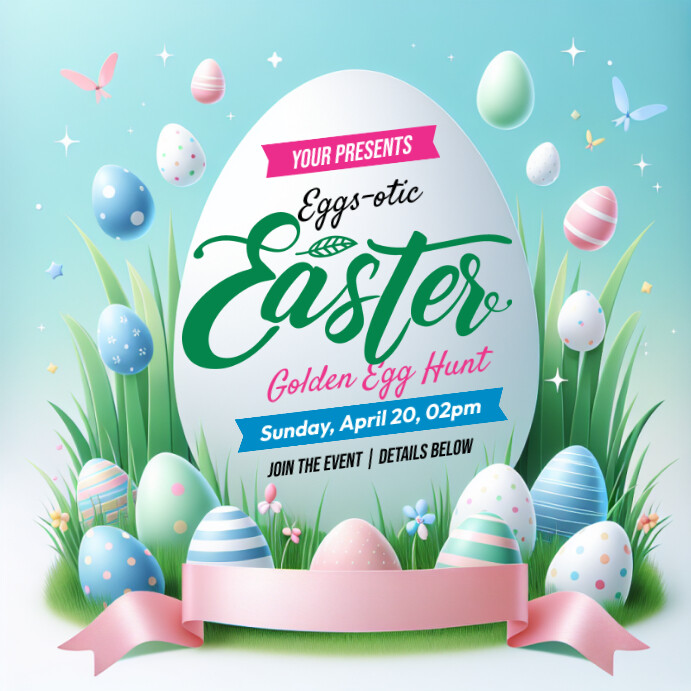 Easter Egg Hunt Instagram Post Template | PosterMyWall