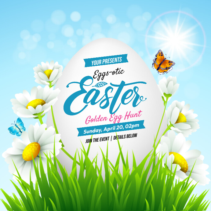 Easter Egg Hunt Instagram Post Template | PosterMyWall