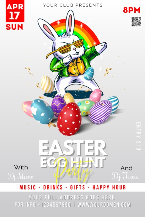 Easter egg hunt party Template | PosterMyWall