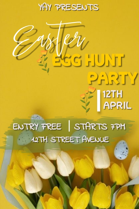 Easter Egg Hunt Party Template | PosterMyWall