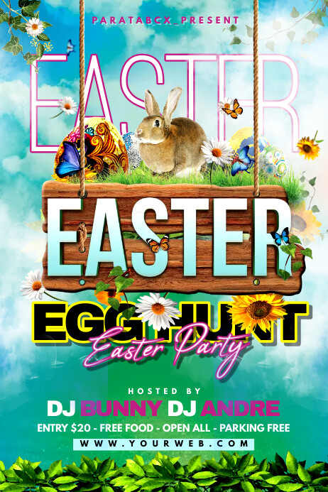 Easter Egg hunt party Template | PosterMyWall