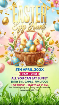 Easter Egg Hunt Party Instagram Story Template | PosterMyWall