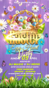 Easter Egg Hunt Party Instagram Story Template | PosterMyWall