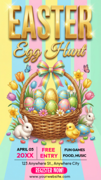 Easter Egg Hunt Party Instagram Story Template | PosterMyWall