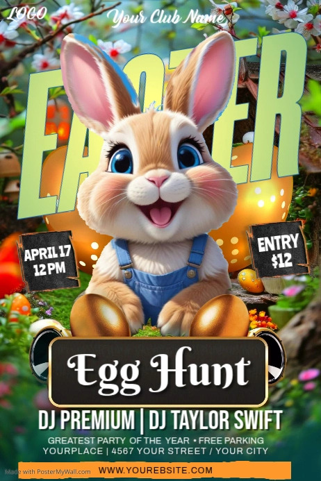 Easter Egg Hunt Poster Template | PosterMyWall