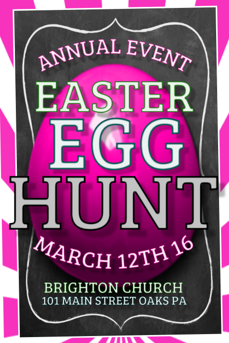 Easter Egg Hunt Template | PosterMyWall