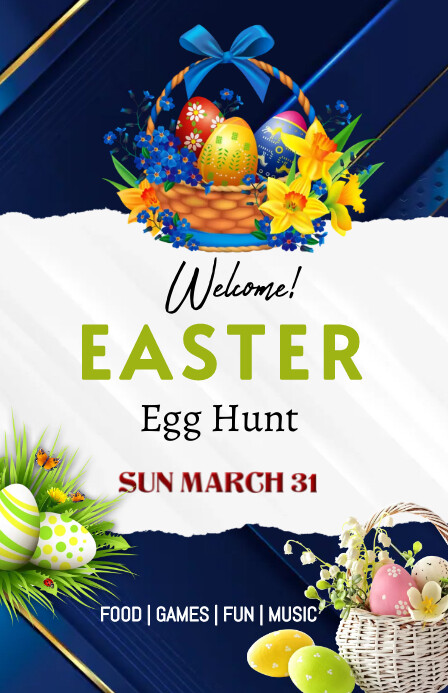Easter Egg Hunt Poster template | PosterMyWall