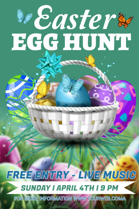 Easter Egg hunt Template | PosterMyWall