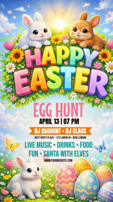 Easter Egg Hunt Template Instagram Story | PosterMyWall