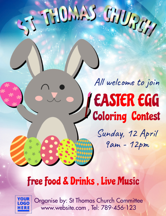 Easter Egg Painting Contest Template | PosterMyWall