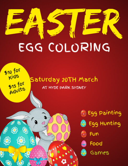 Copy of easter egg painting flyer | PosterMyWall