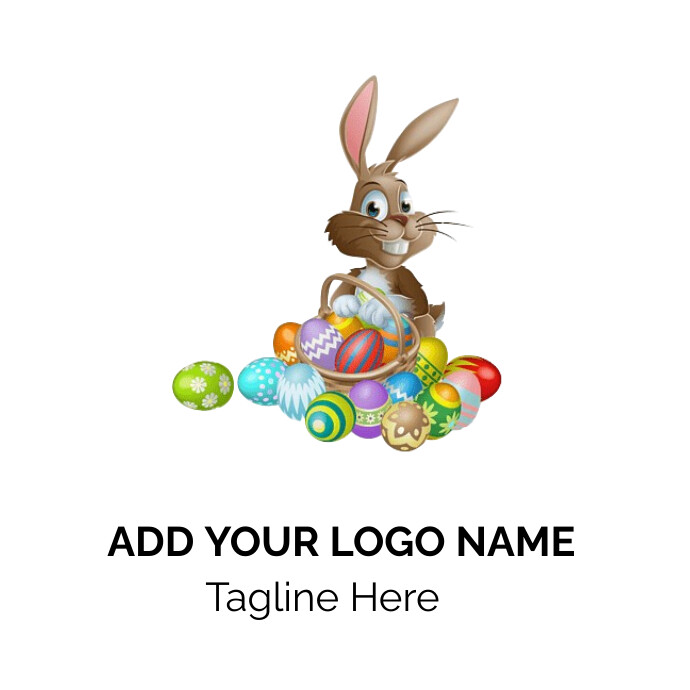 Plantilla de Easter egg Rabbit logo | PosterMyWall