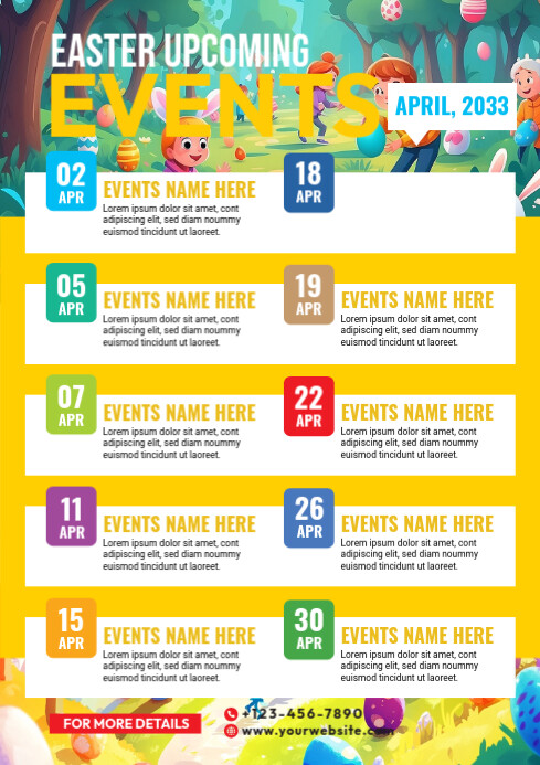 Easter event schedule template | PosterMyWall