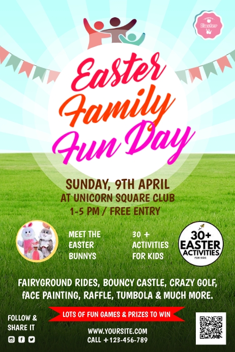 Easter Family Event Poster Template | PosterMyWall