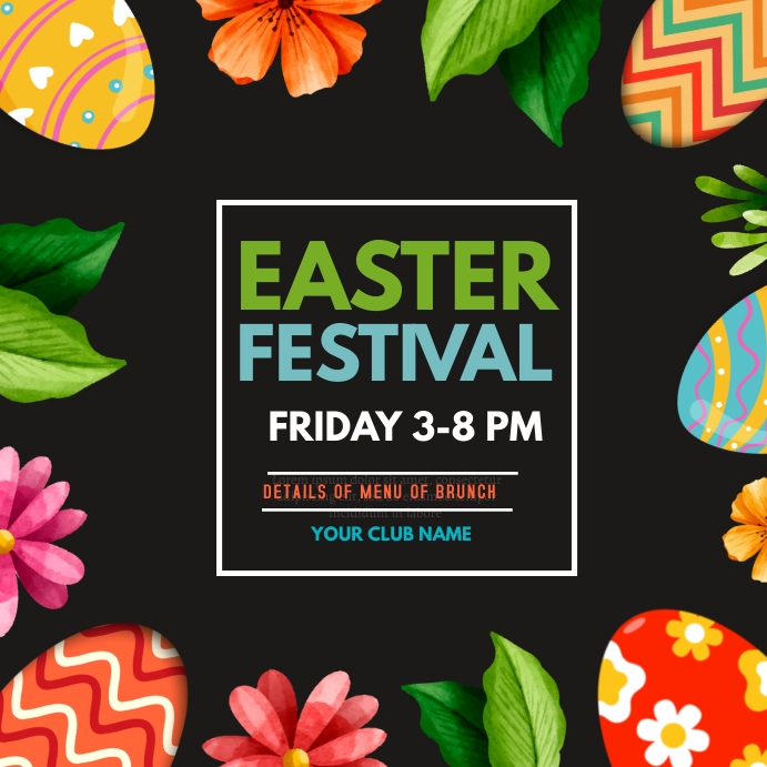 Easter festival Instagram post Template | PosterMyWall