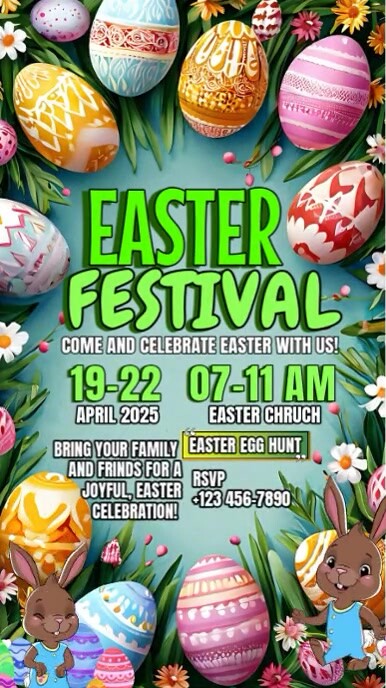 Easter Festival poster Template | PosterMyWall
