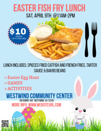 Easter Fish Fry Lunch Event Template | PosterMyWall
