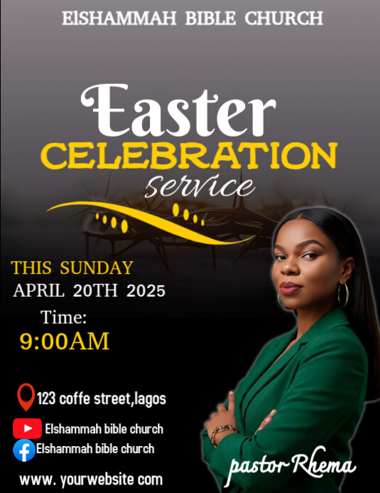 Easter flyer Templat | PosterMyWall
