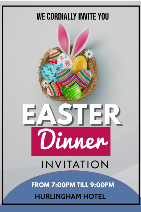 Easter Flyer Dinner Template | PosterMyWall