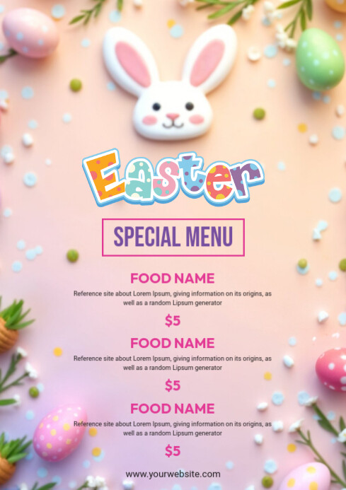 Easter Food Menu Template | PosterMyWall