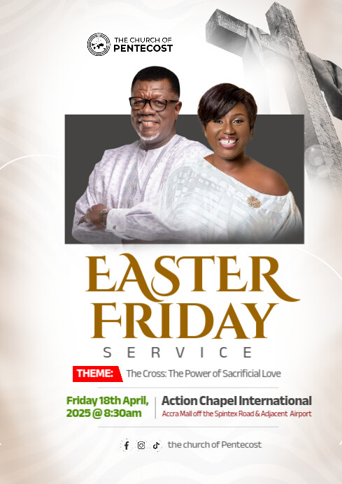 Copy of Easter Friday Church Service Template | PosterMyWall