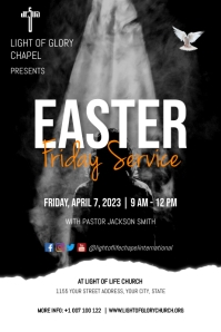 easter church service flyer Template | PosterMyWall