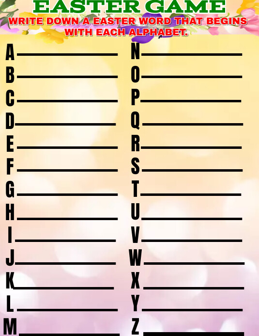 Easter game design template | PosterMyWall