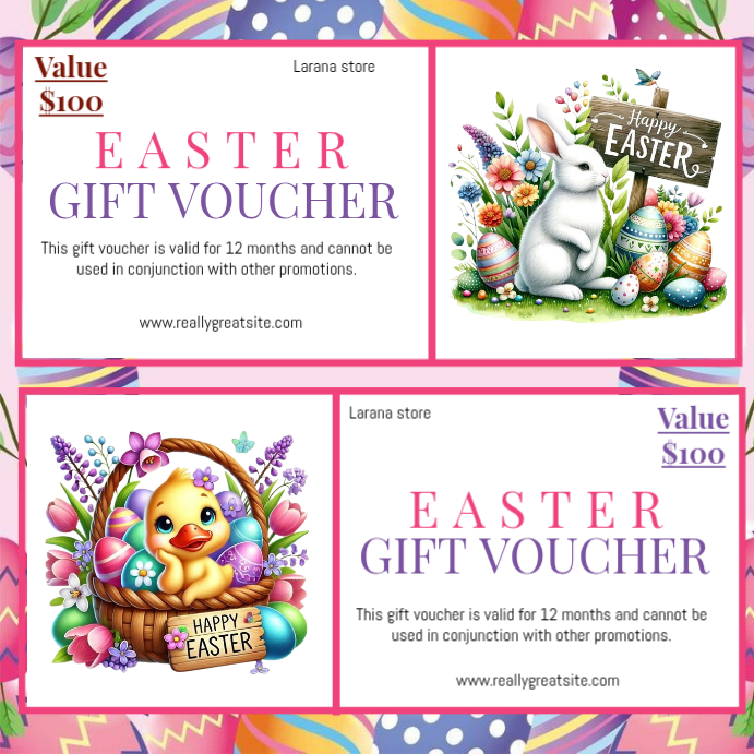 Copy of Easter Gift Voucher Instagram Post | PosterMyWall