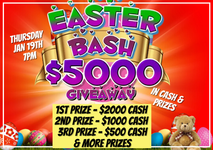 Plantilla de Easter Giveaway | PosterMyWall