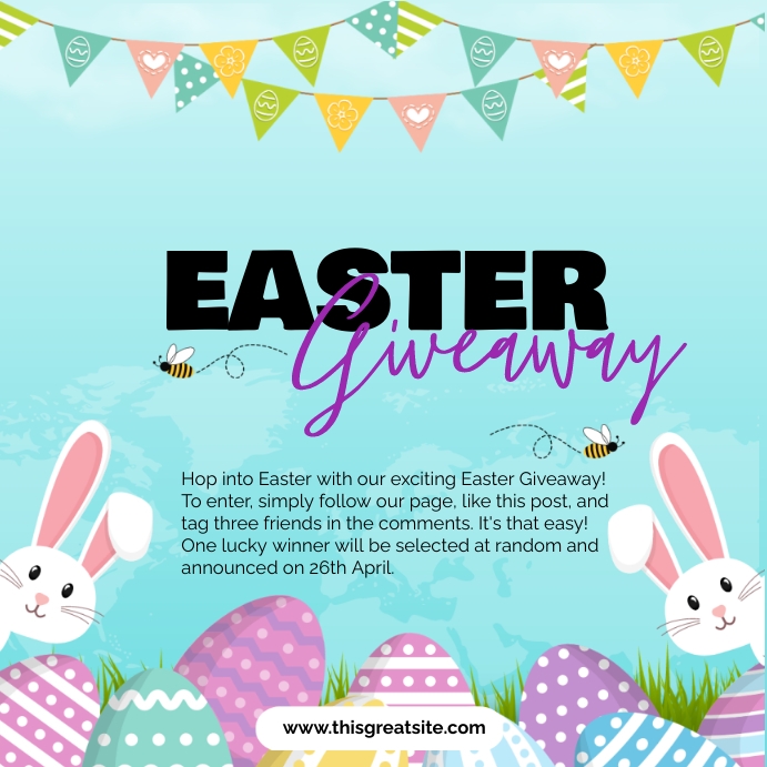 Easter giveaway event template | PosterMyWall