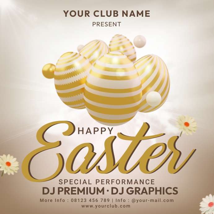 Easter Gold Template | PosterMyWall