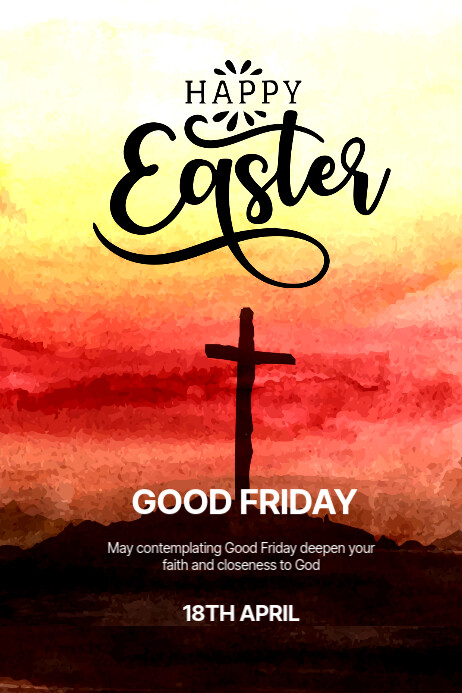 Easter Good Friday Poster Poster Template | PosterMyWall