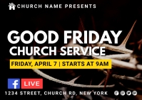 Easter Good Friday Service Template | PosterMyWall