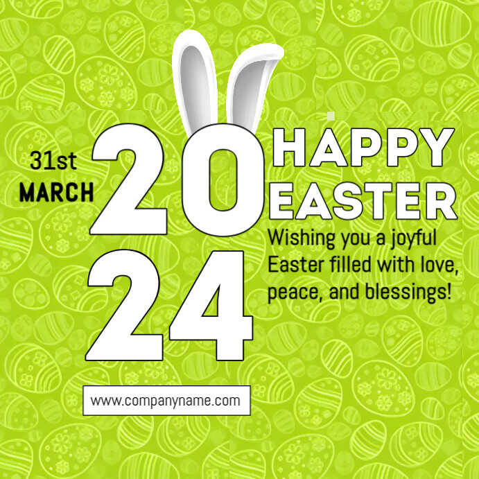 Plantilla de Easter greeting card for companies websites | PosterMyWall