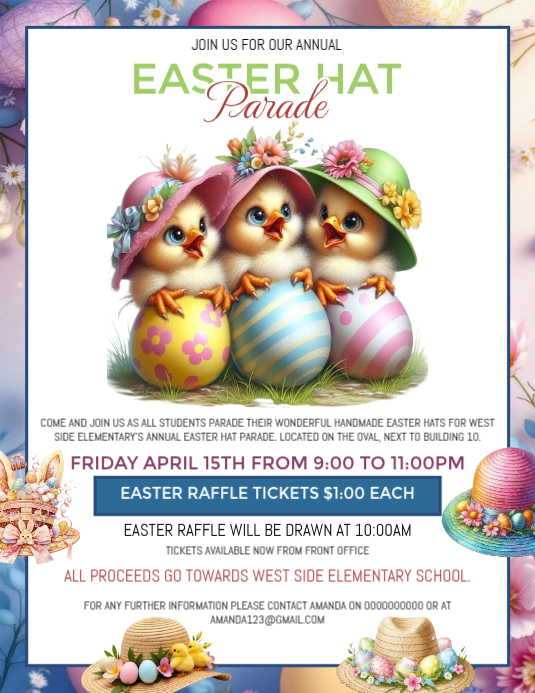 Easter Hat Parade event invitation Template | PosterMyWall