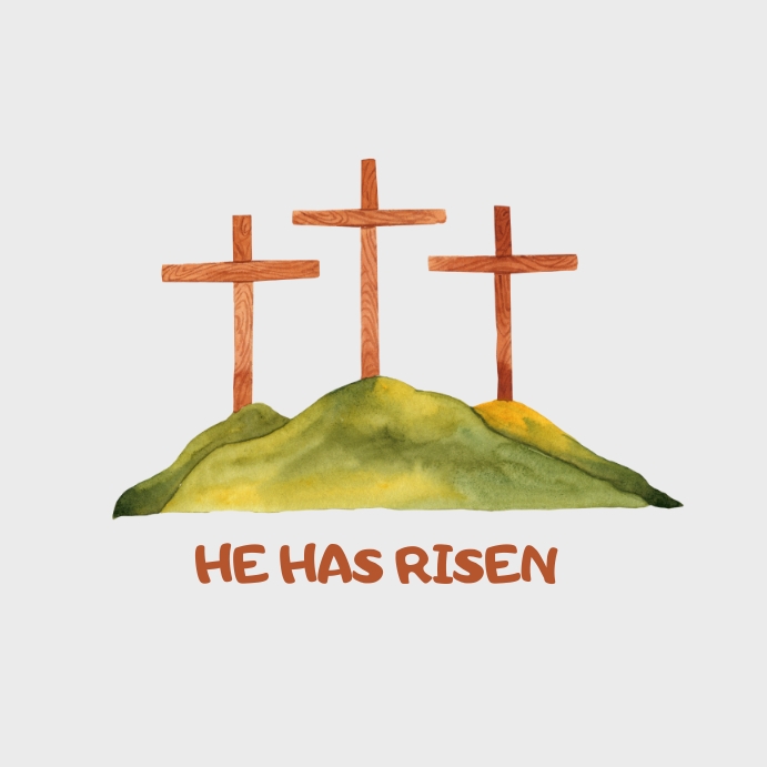 EASTER HE HAS RISEN CHURCH TEMPLATE | PosterMyWall