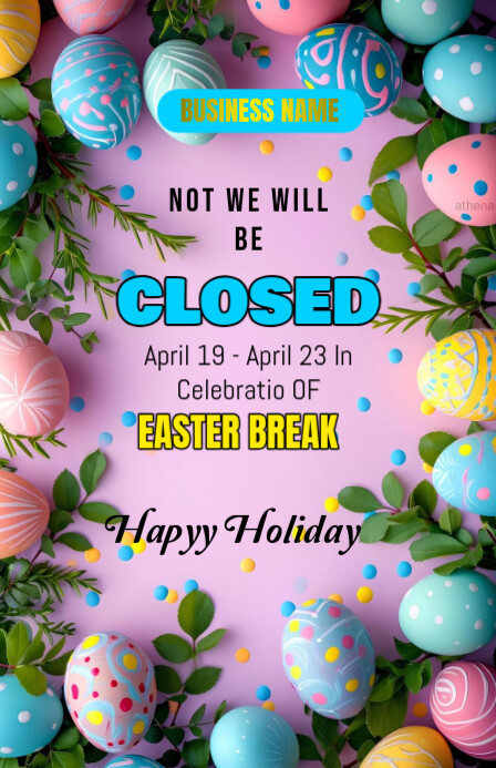 Copy of easter holiday flyer | PosterMyWall