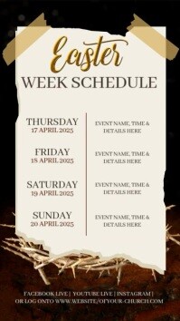 easter holy week schedule services ad design template | PosterMyWall