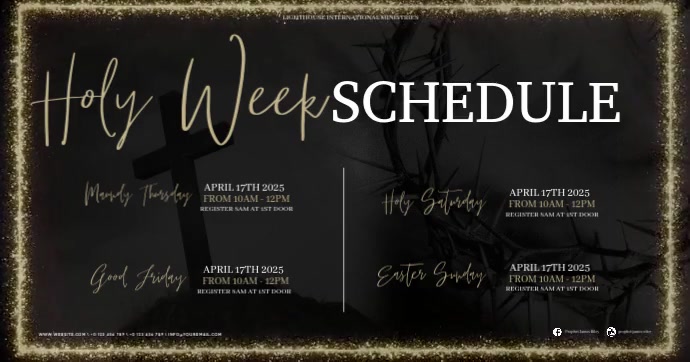 Copy of easter holy week schedule services ad design template ...