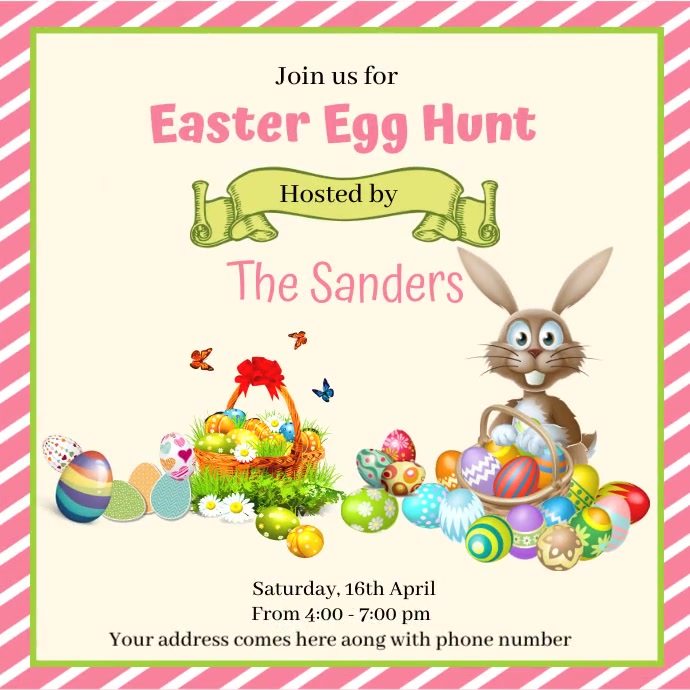 Easter Hunt Party Template | PosterMyWall