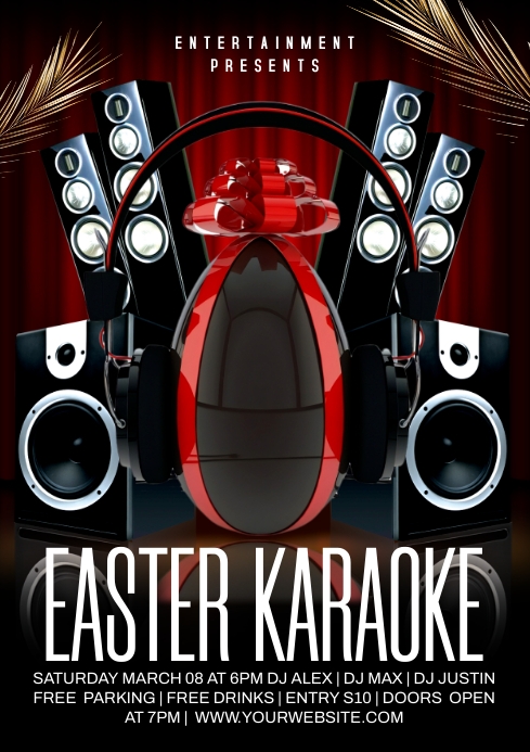 Plantilla de Karaoke de Pascua | PosterMyWall