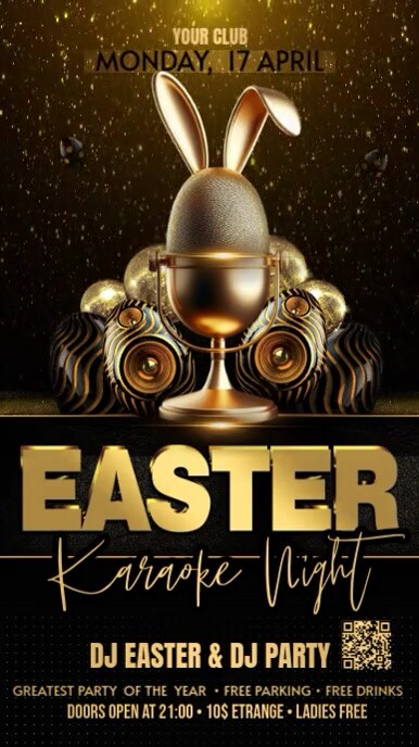 Easter Karaoke Digital Display (9:16) Template | PosterMyWall