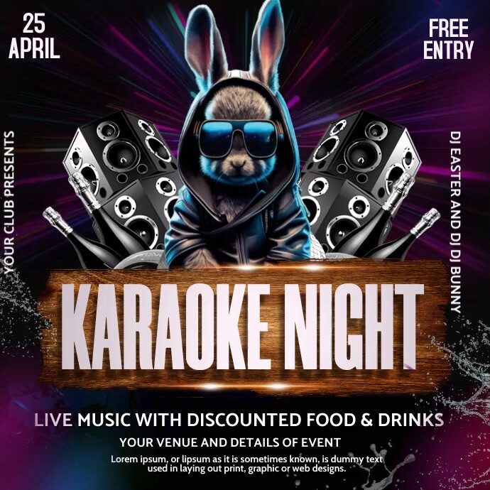 Copy of Easter karaoke night | PosterMyWall